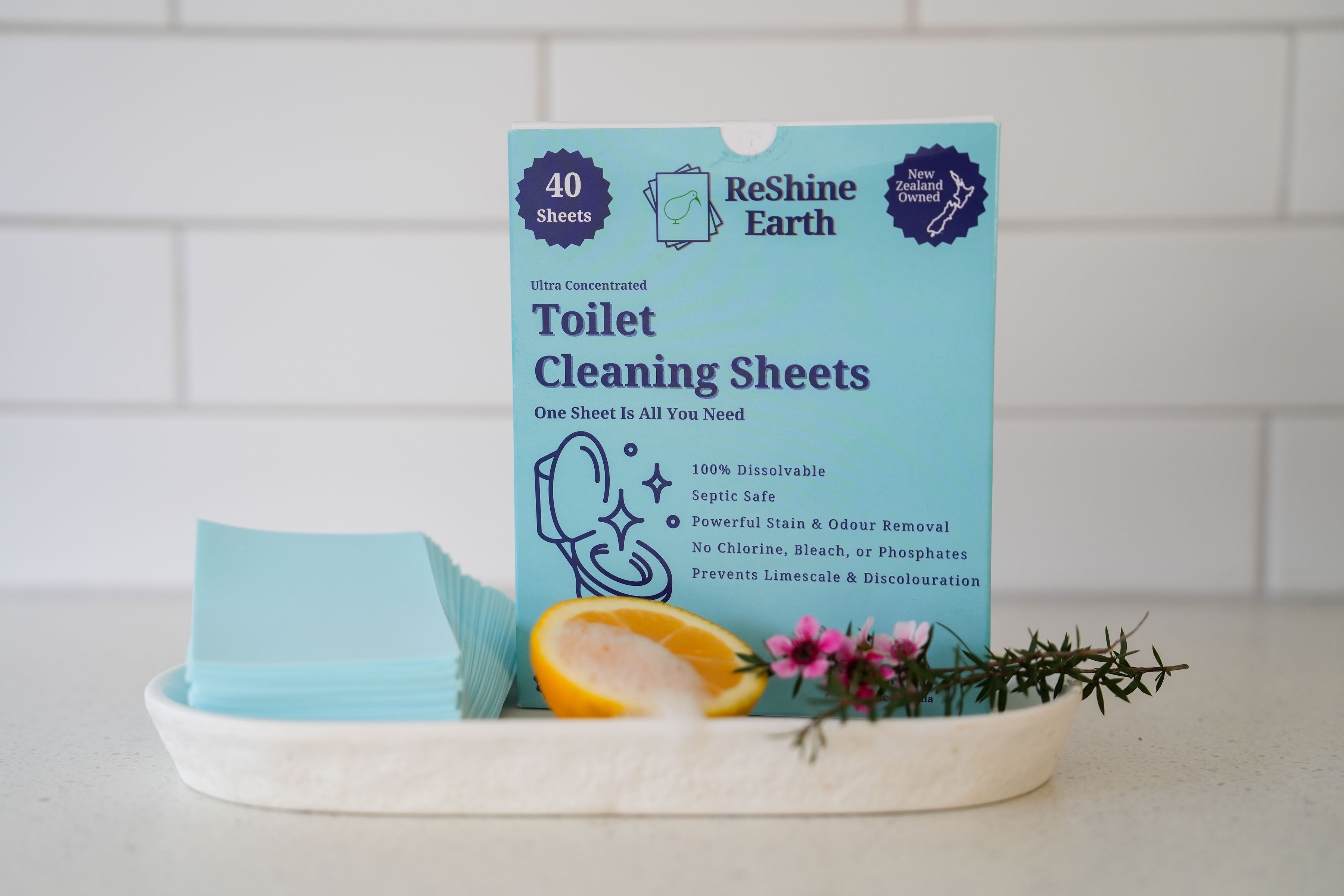Eco-Friendly Toilet Cleaning Sheets | Deep Clean 40 Washes – ReShine ...
